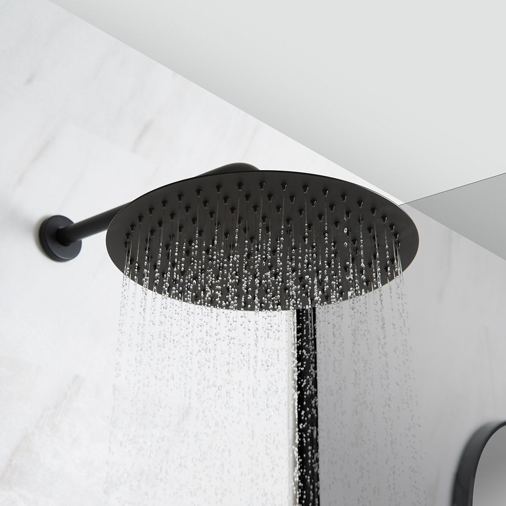 Milano Nero - Black Thermostatic Shower with Shower Head, Overflow Bath ...