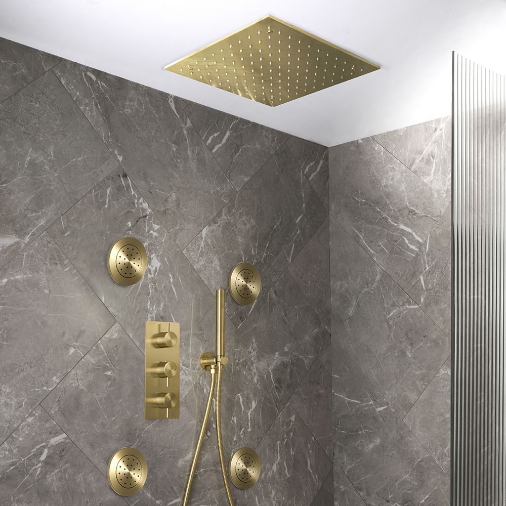 Milano Otto - Modern Thermostatic Shower with Recessed Shower Head ...