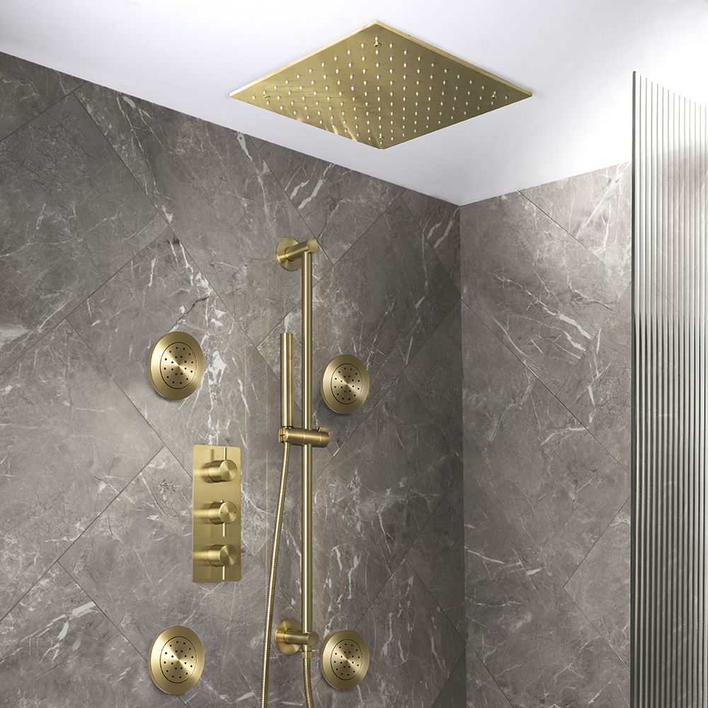 Milano Otto - Modern Thermostatic Shower with Recessed Shower Head ...