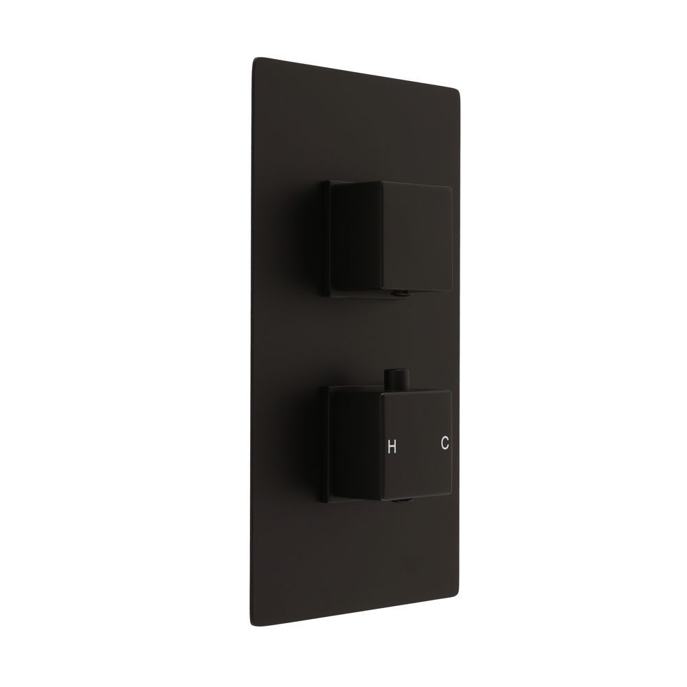 Milano Preto - Twin Diverter Thermostatic Shower Valve with 300mm ...