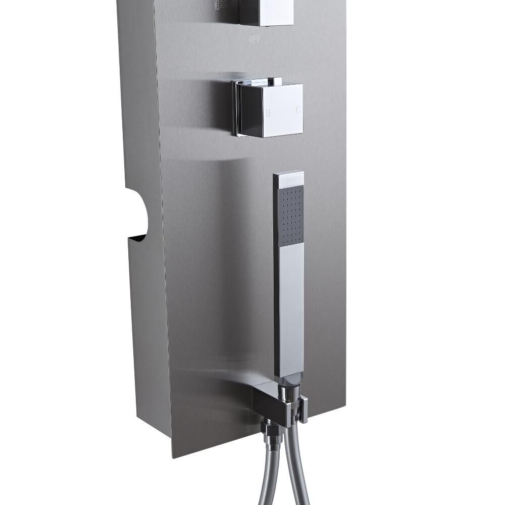 Milano Lisse - Concealed Brushed Shower Tower Panel with 200mm Square ...