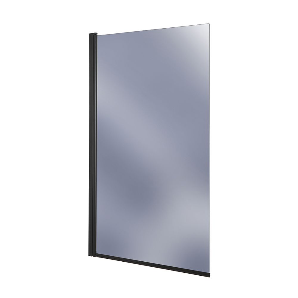 Milano Elswick - Modern Square Single Ended Shower Bath with Smoked Glass Bath Screen - Choice ...