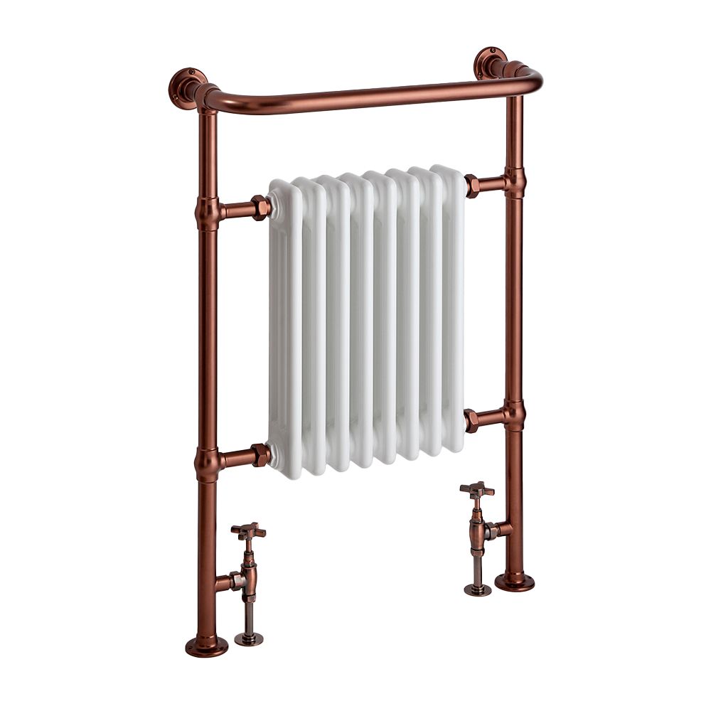Milano Elizabeth - Brushed Copper Traditional Heated Towel Rail - 963mm ...
