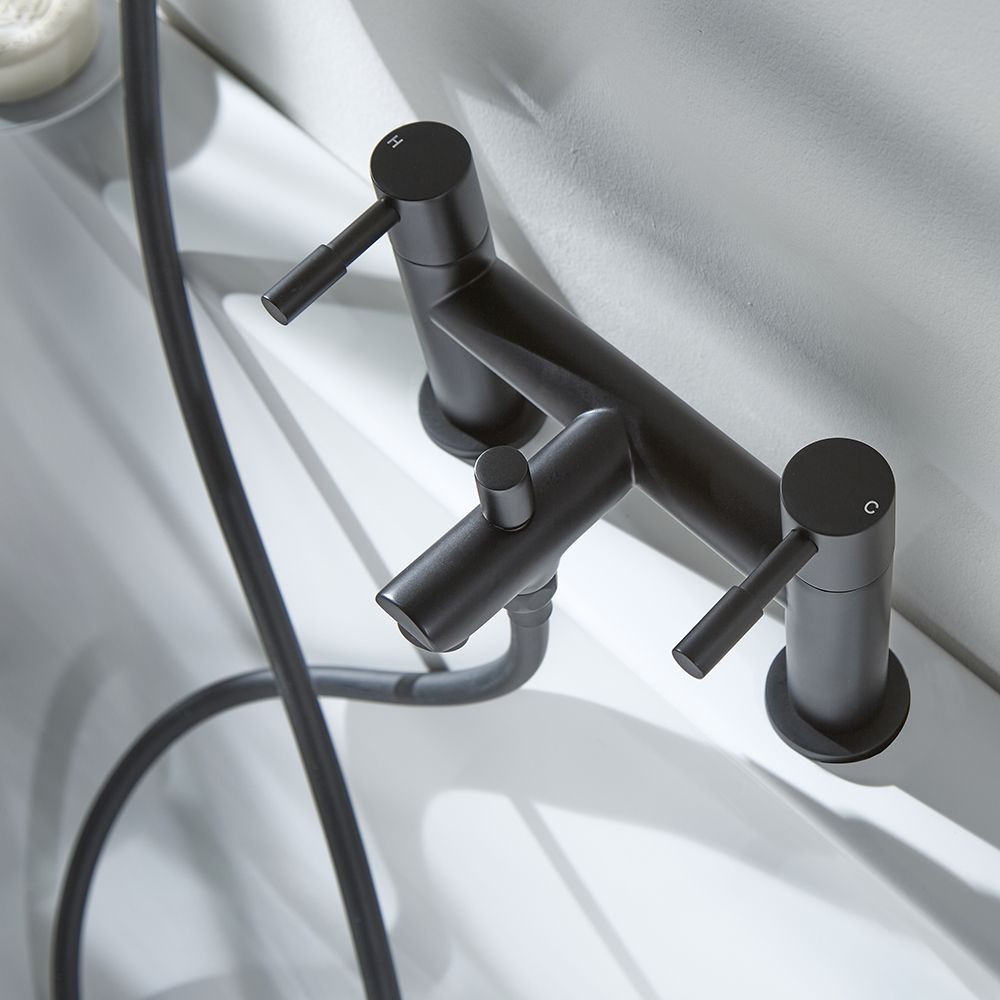 Milano - Modern Round Basin Mixer and Bath Shower Mixer Tap Set ...