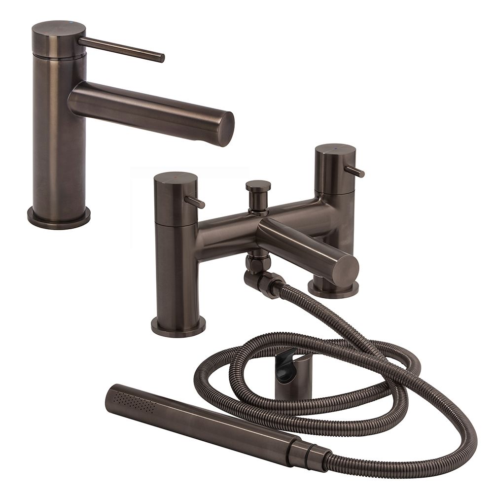 Milano Otto - Modern Basin Mixer and Bath Shower Mixer Tap Set - Choice ...