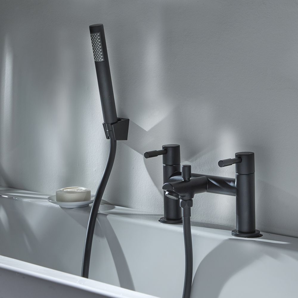 Milano - Modern Round High Rise Basin Mixer and Bath Shower Mixer Tap ...