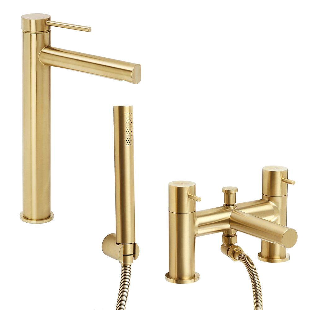 Milano Otto - Modern High Rise Basin Mixer and Bath Shower Mixer Tap ...