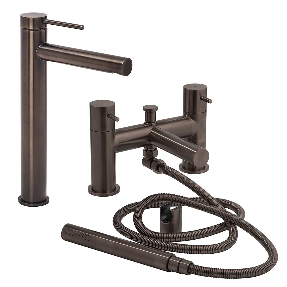 Milano Otto - Modern High Rise Basin Mixer and Bath Shower Mixer Tap ...