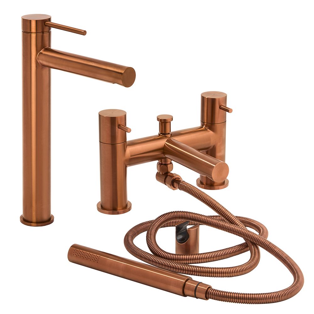 Milano Otto - Modern High Rise Basin Mixer and Bath Shower Mixer Tap ...