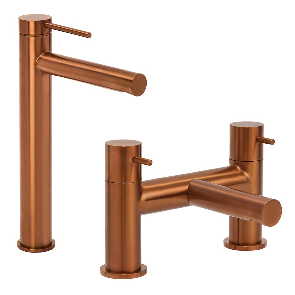 Milano Otto - Modern High Rise Basin Mixer and Bath Filler Mixer Tap ...
