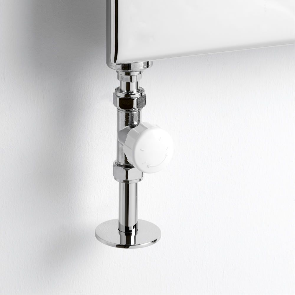 Milano - Chrome Thermostatic Straight Radiator Valves (Pair)