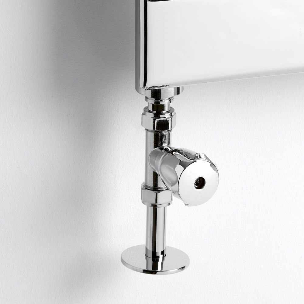 Milano - Chrome Thermostatic Straight Radiator Valves (Pair)
