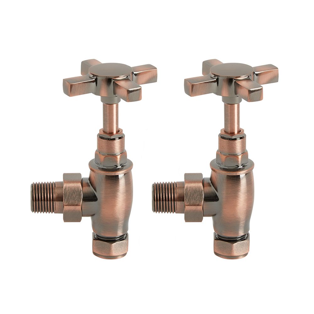 Milano - Brushed Bronze Traditional Angled Radiator Valves