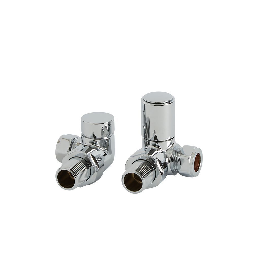 Milano - Modern Corner Radiator Valves - Choice of Finish