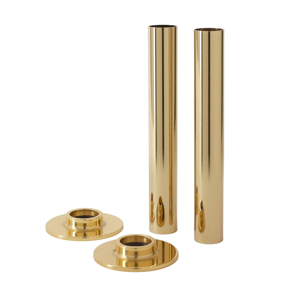 Milano - Polished Brass Radiator Pipe Sleeves
