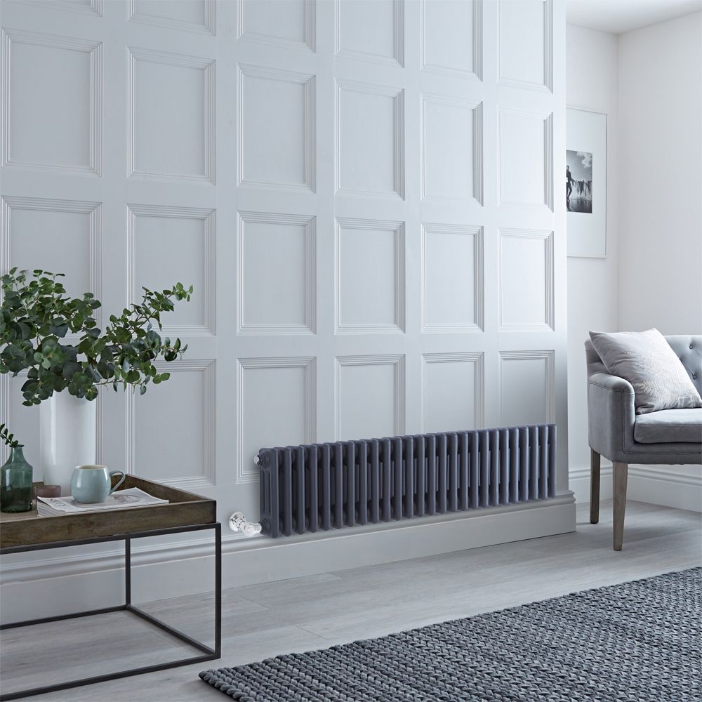 Milano Windsor - Traditional Anthracite 3 Column Electric Radiator ...