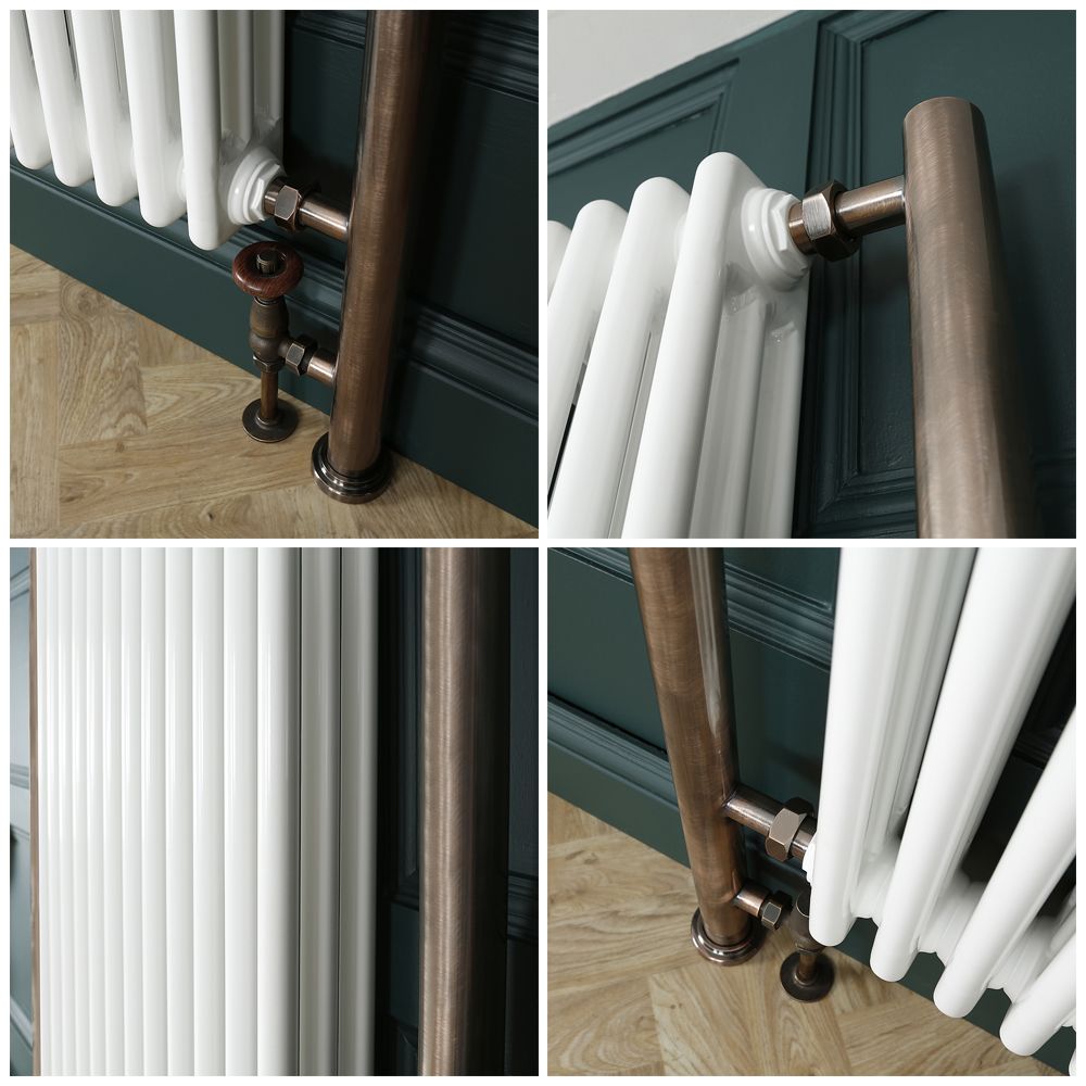 Milano Windsor - White Vertical Traditional Triple Column Radiator ...