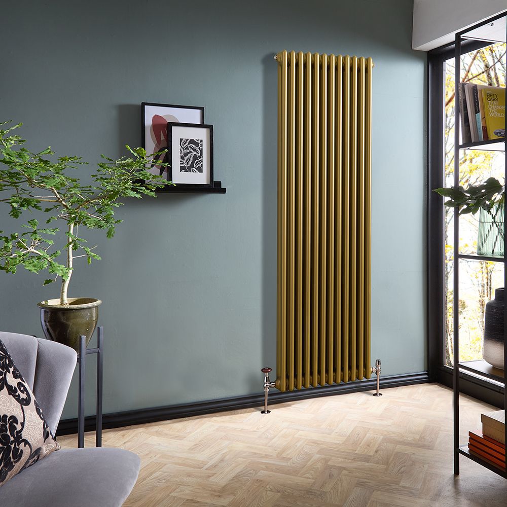 Milano Windsor - Metallic Gold Vertical Traditional Double Column ...