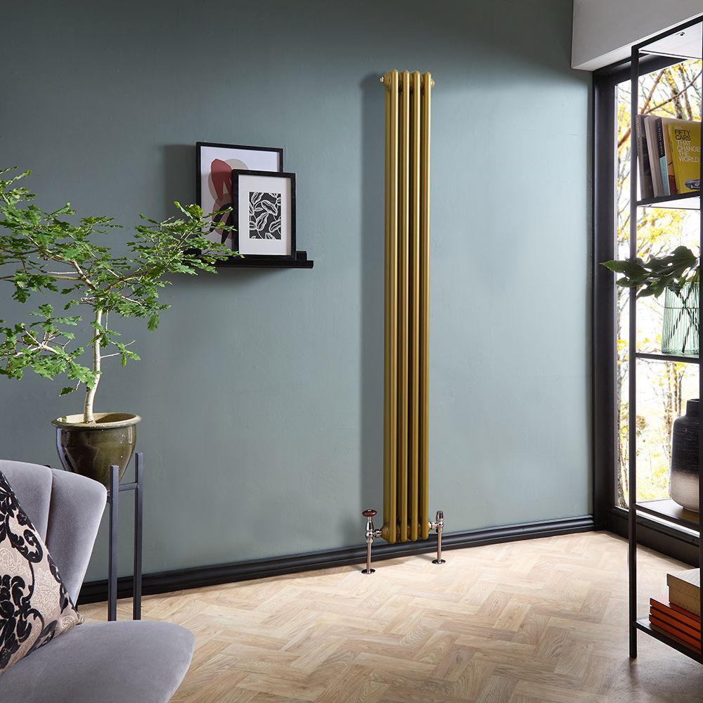 Milano Windsor - Metallic Gold Vertical Traditional Double Column ...