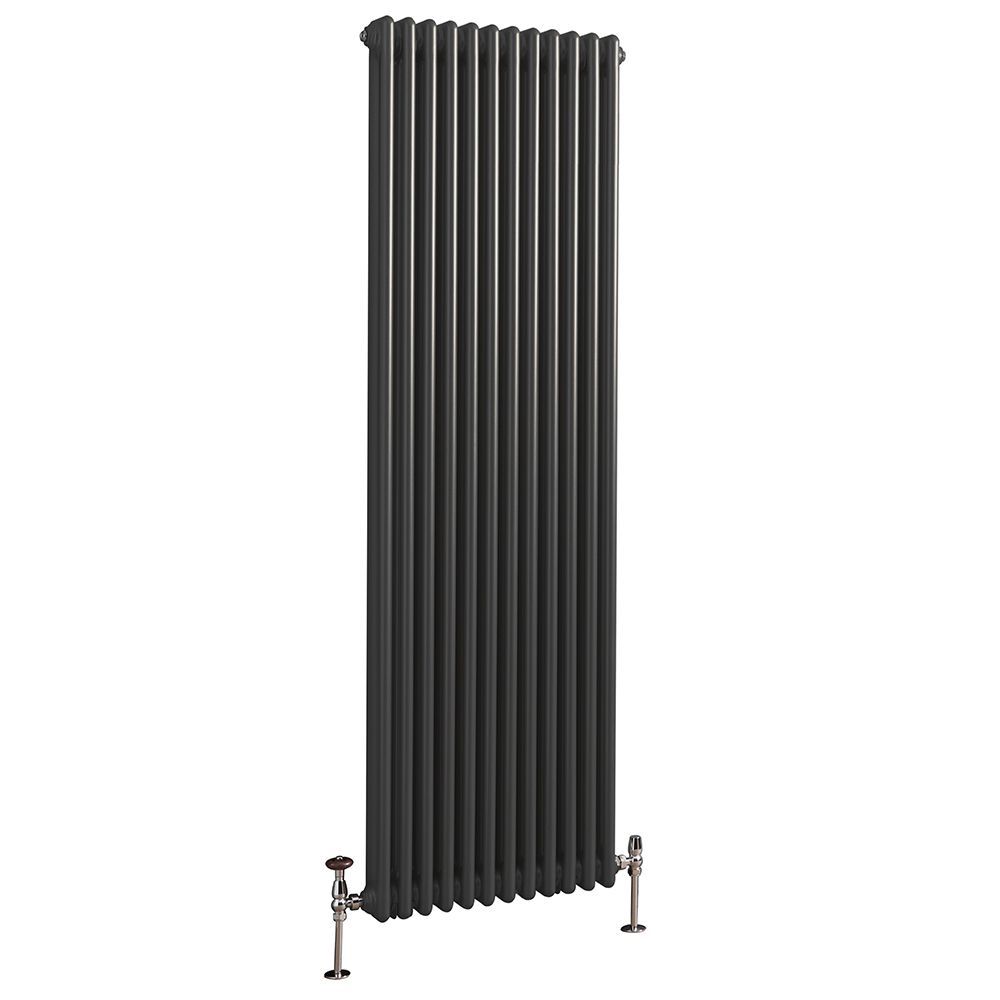 Milano Windsor - Pewter Vertical Traditional Double Column Radiator ...