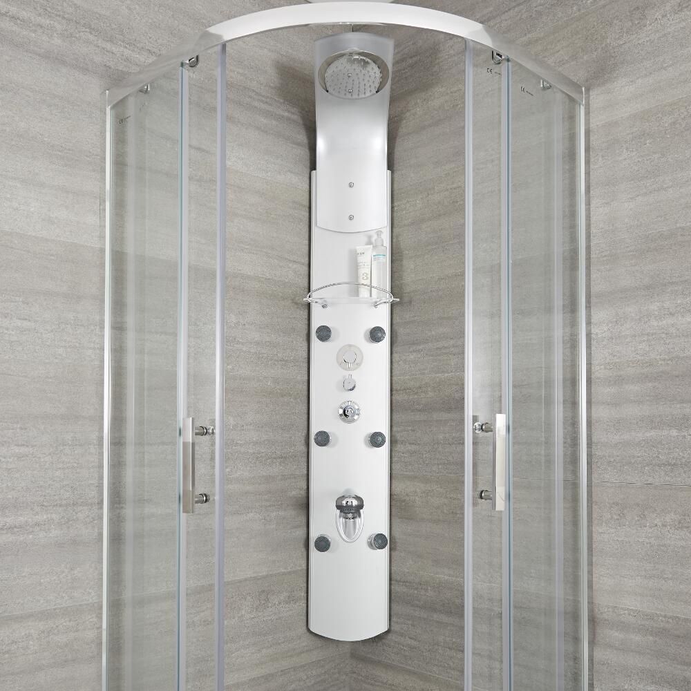 Milano Baya - Modern Exposed Thermostatic Shower Tower Panel with Large ...
