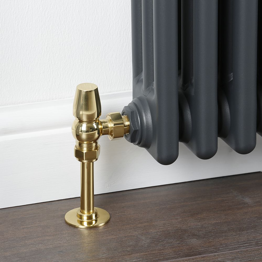 Milano Windsor - Polished Brass Traditional Thermostatic Angled ...