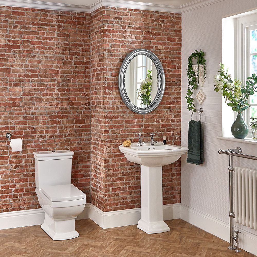 Milano Sandringham - Traditional Close Coupled Toilet and Pedestal ...