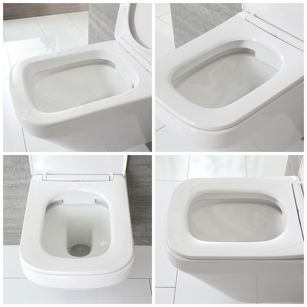 Milano Arca - Black 500mm Compact WC Unit with Farington Rimless Toilet