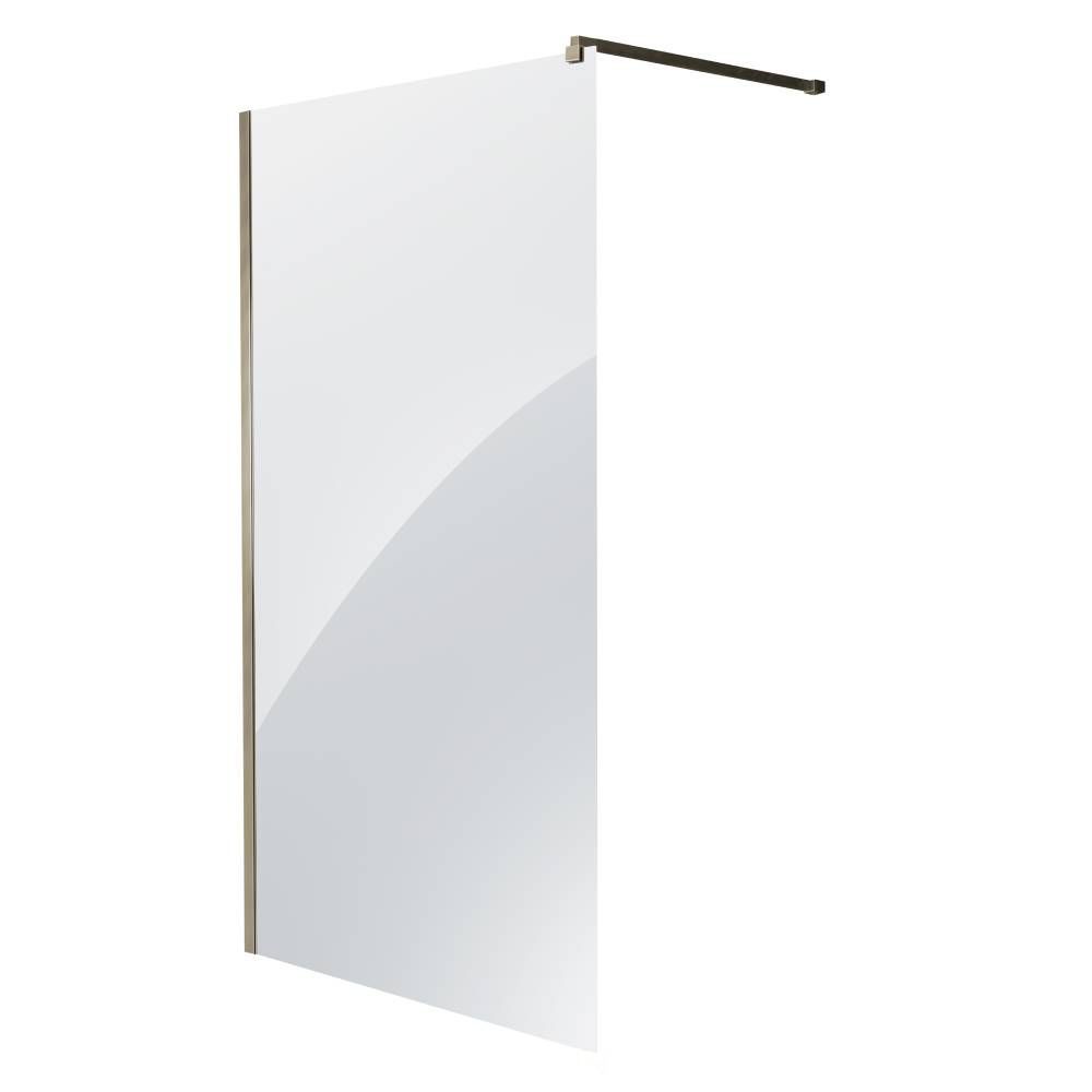 Milano Hunston - 1950mm Wet Room Screen - Brushed Nickel - Choice of Sizes