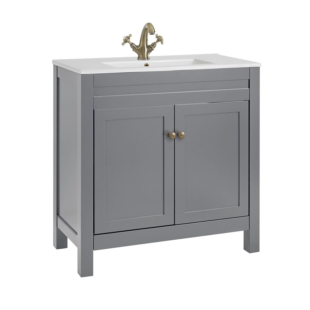 Milano Aston - 800mm Traditional Vanity Unit with Basin - Choice of ...