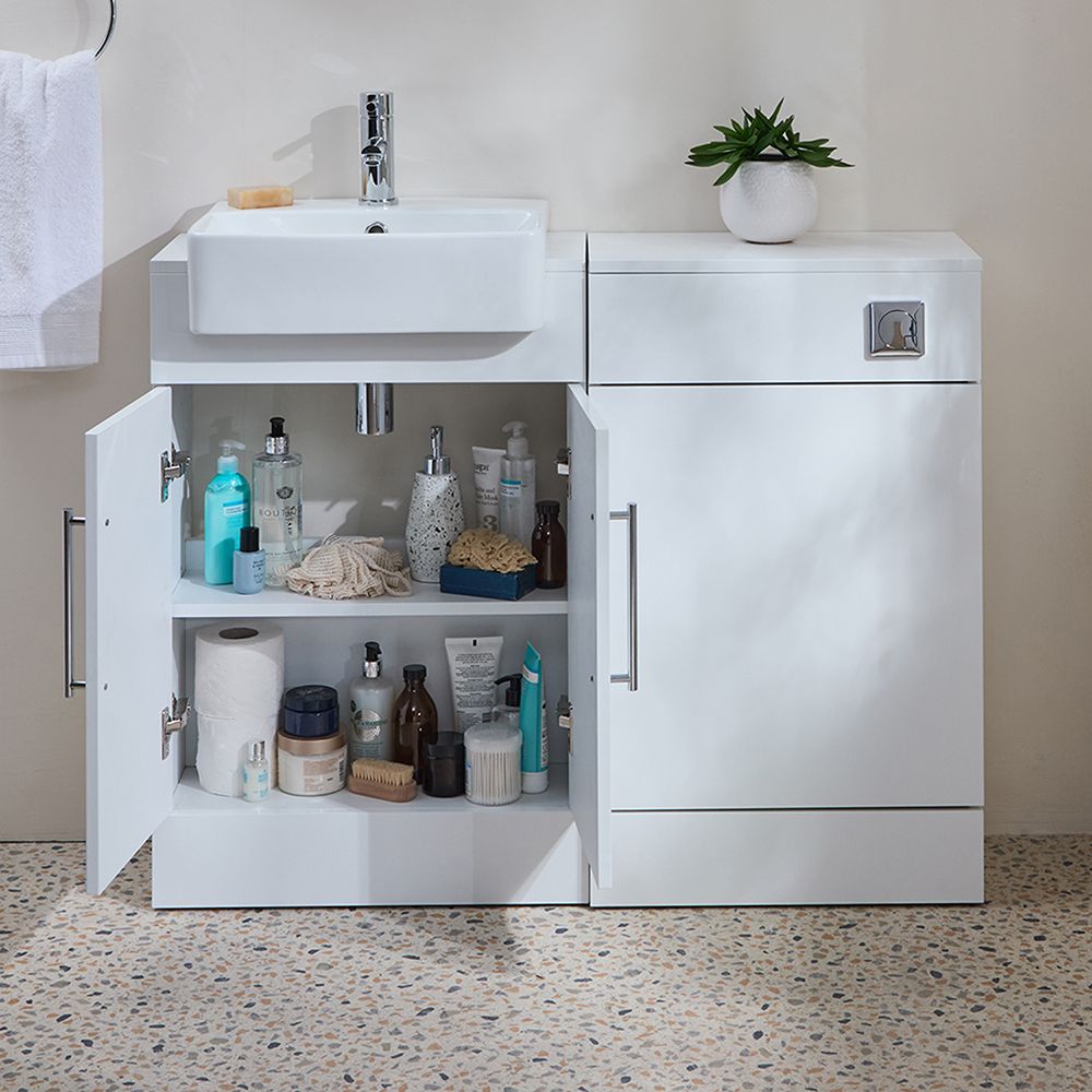 Milano Lurus - 1050mm Modern Vanity and WC Combination Unit - Choice of ...