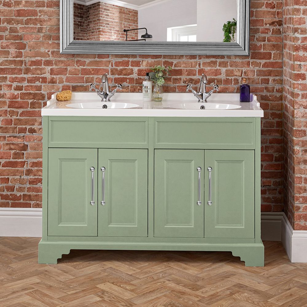 Milano Thornton - 1210mm Traditional Vanity Unit with Double Basin ...