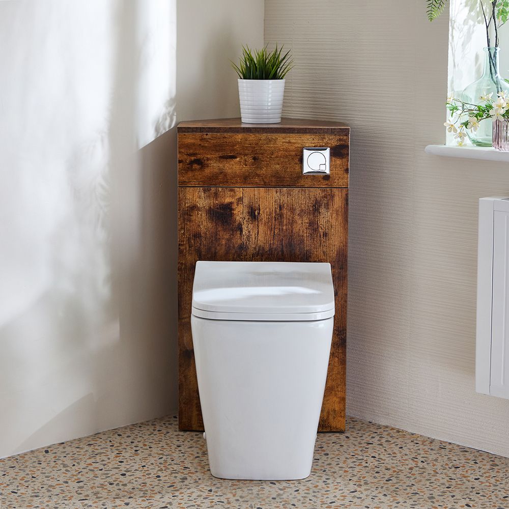Milano Lurus - Modern Corner WC Unit with Longton Back to Wall Toilet ...