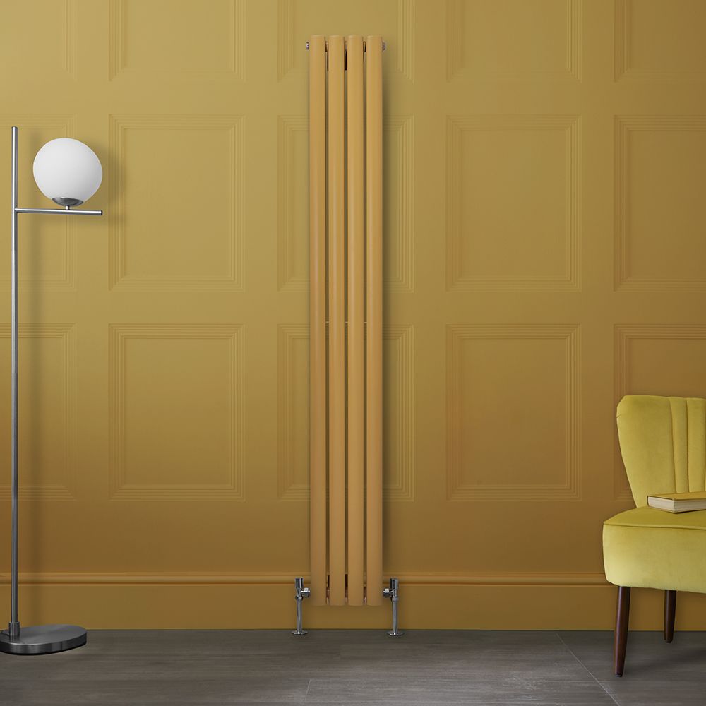 Milano Aruba - Autumn Yellow Vertical Designer Radiator - 1780mm Tall ...