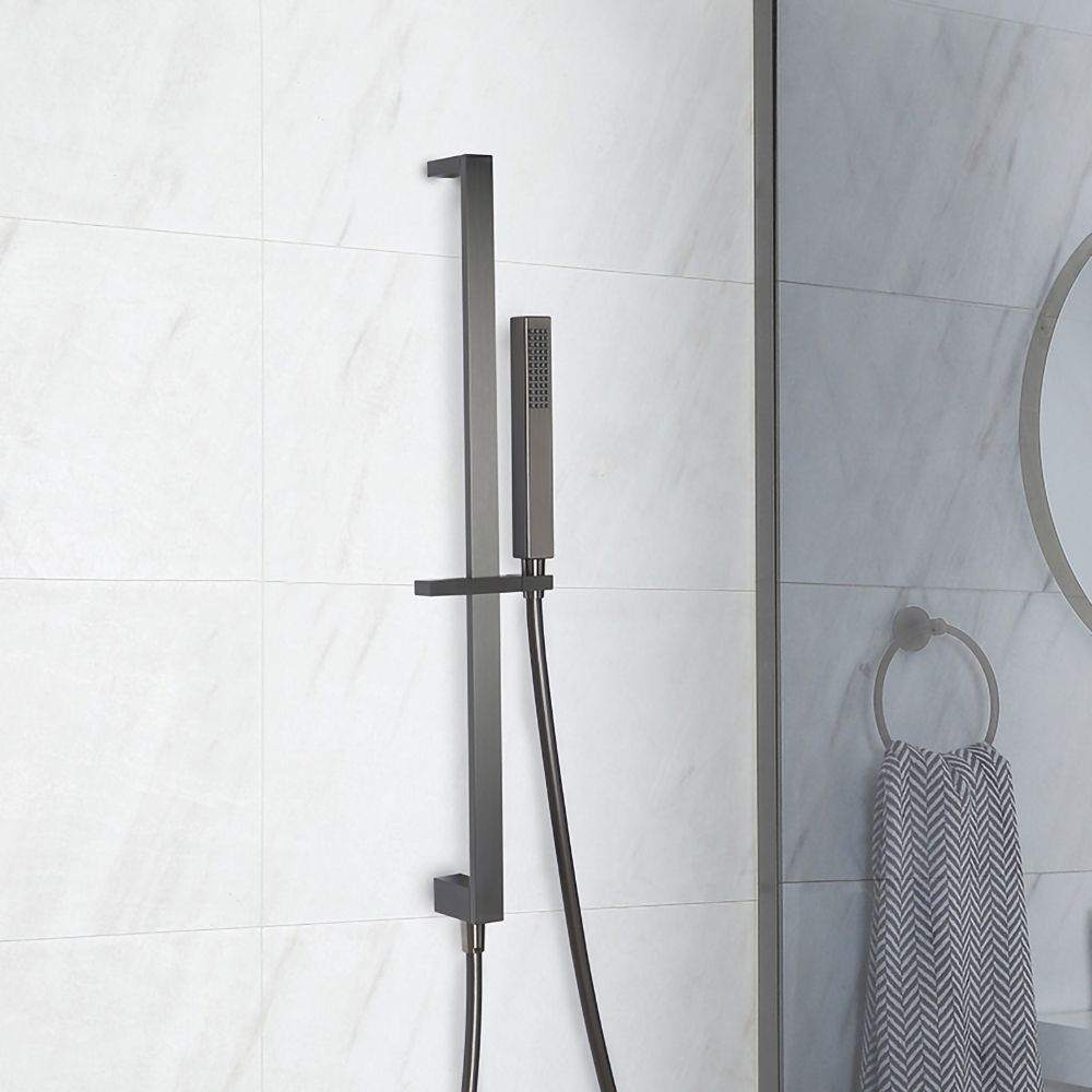 Milano Orno - Modern Riser Rail Kit with Hand Shower and Integrated ...