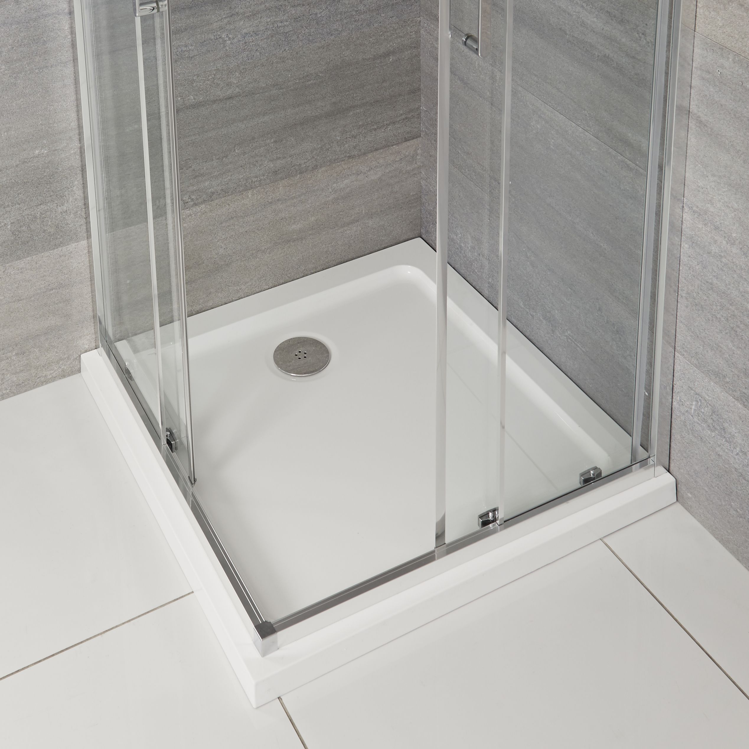 Milano Lithic - Low Profile Square Shower Tray - Choice of Size and ...