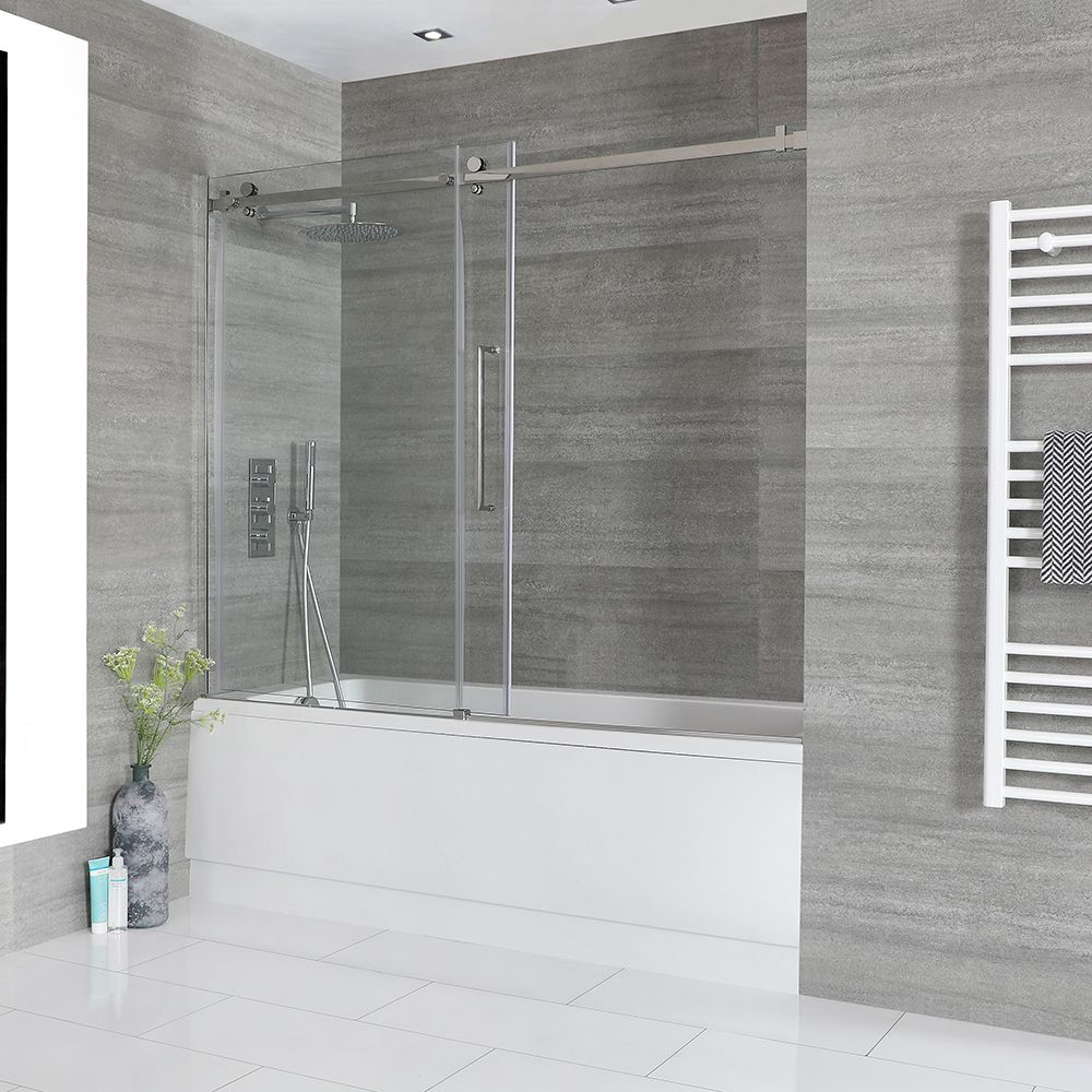 Milano Elswick - Standard Single Ended Bath with Sliding Bath Screen ...