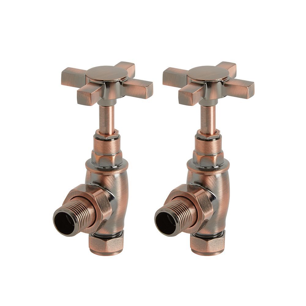 Milano - Traditional Angled Radiator Valves - Choice of Finish