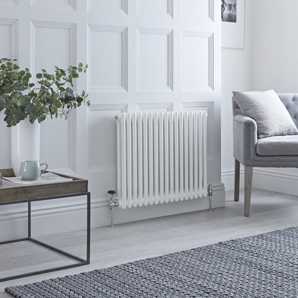 Milano Windsor - White Horizontal Traditional Double Column Radiator ...
