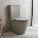 Milano Elements - Modern Round Close Coupled Toilet with Soft Close ...