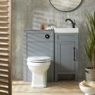 Milano Aston - Light Grey 400mm Traditional Vanity Unit with Basin and ...