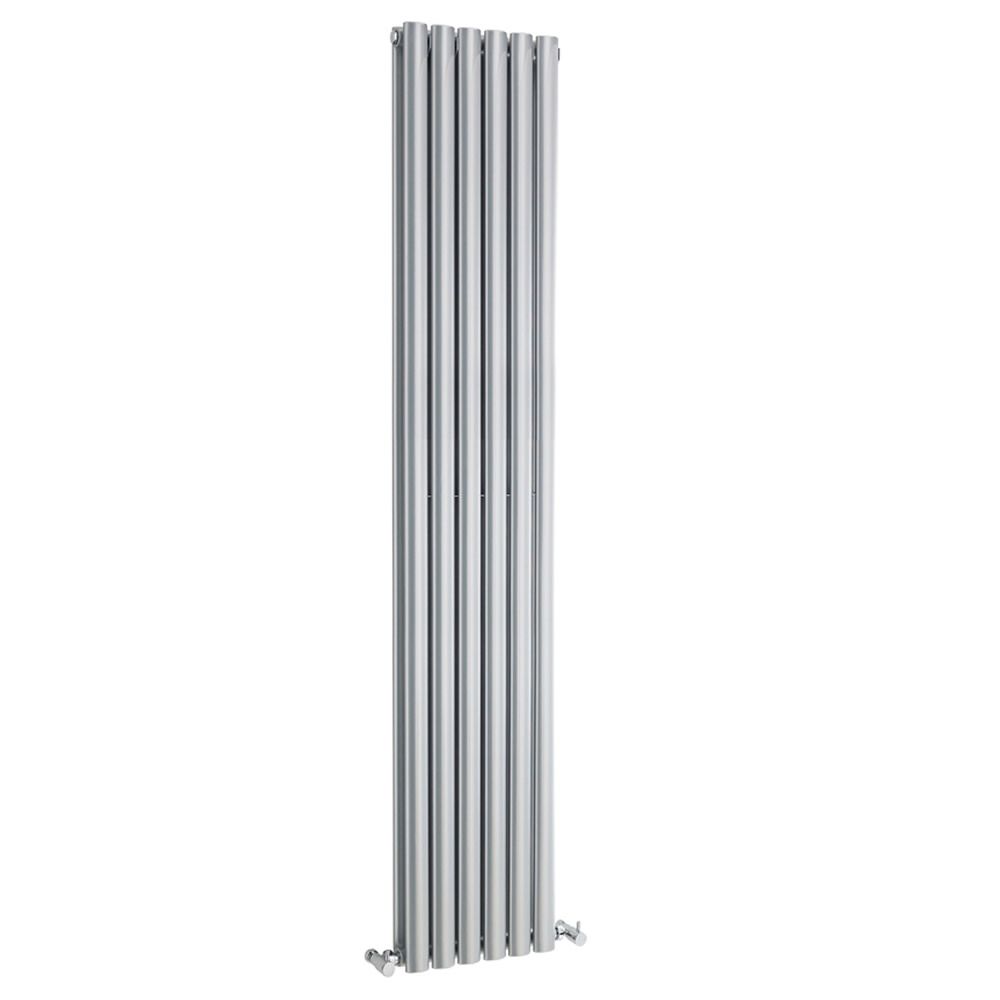 Milano Aruba - Silver Vertical Designer Radiator - 1800mm x 354mm ...