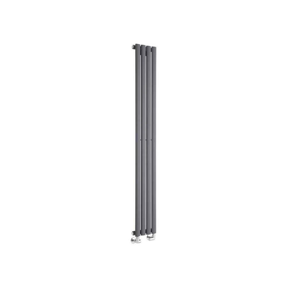 Milano Aruba Slim - Anthracite Space-Saving Vertical Designer Radiator ...