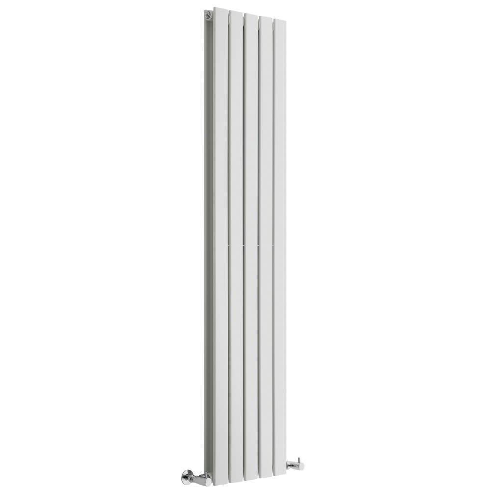 Milano Alpha - White Flat Panel Vertical Designer Radiator - 1600mm x ...