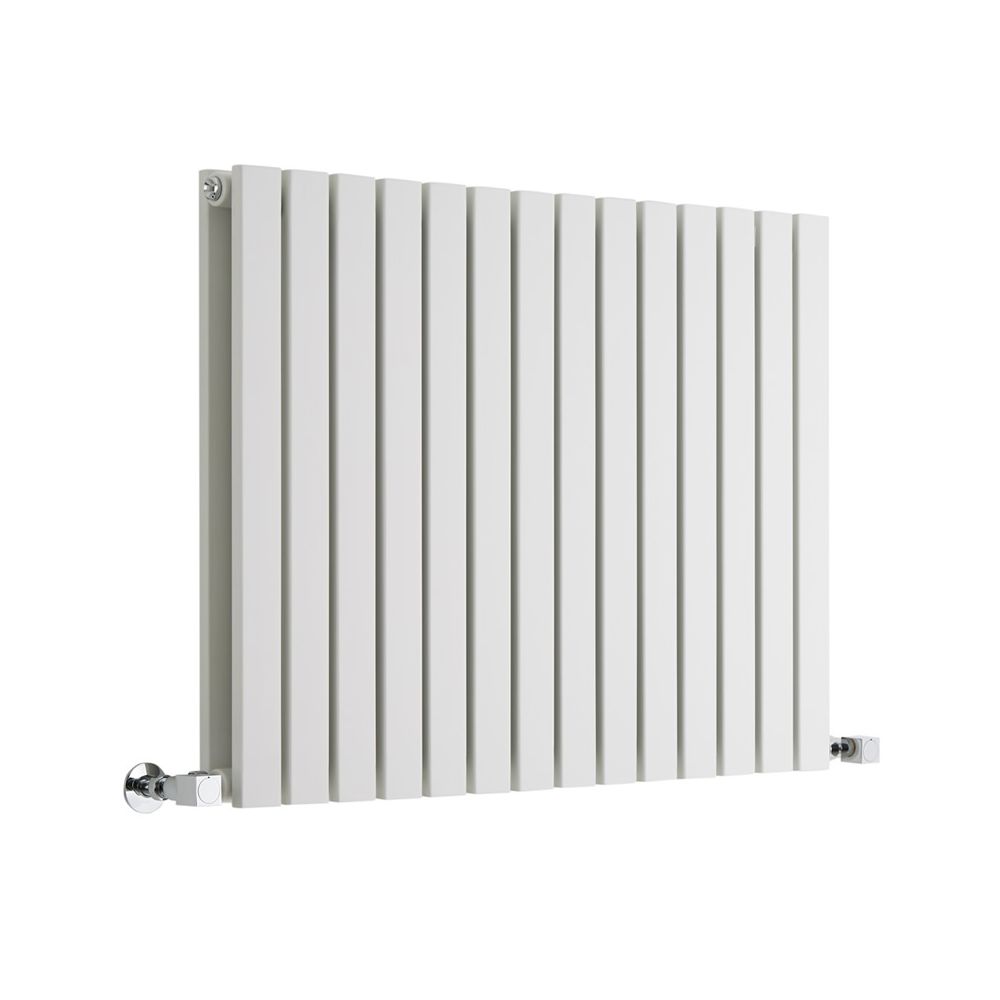Milano Capri - White Flat Panel Horizontal Designer Radiator - 635mm x ...