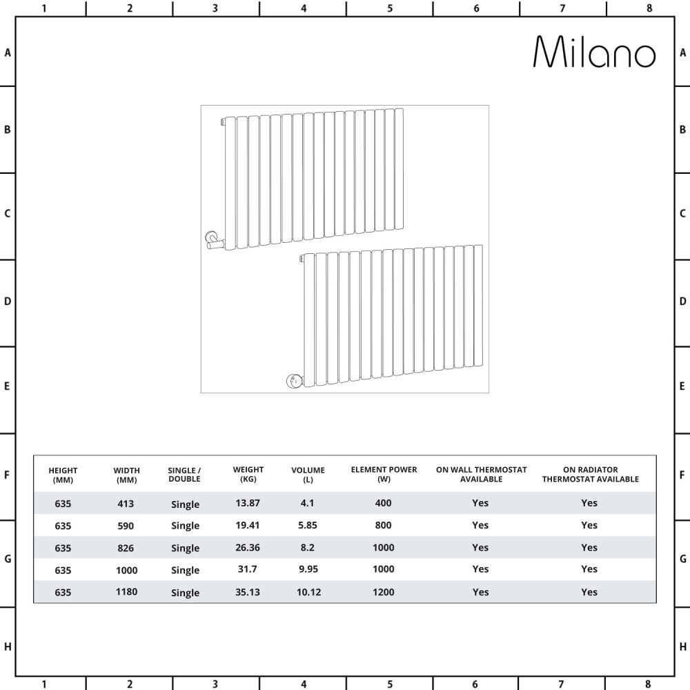 Milano Aruba Electric - Lush Purple Horizontal Designer Radiator ...