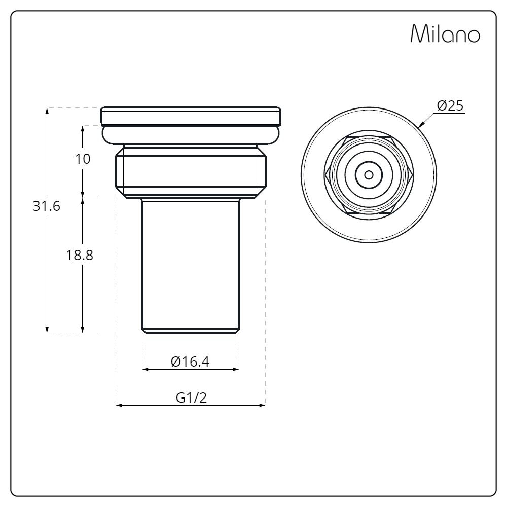 Milano - Chrome Auto-Bleed Heating Valve
