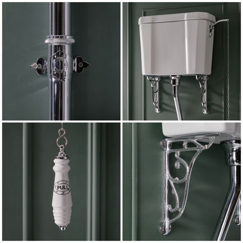 Milano Elizabeth - High Level Flush Pipe Kit - Chrome