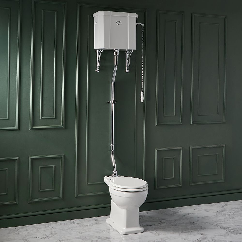 Milano Elizabeth - Traditional High Level Toilet with Cistern and Soft ...