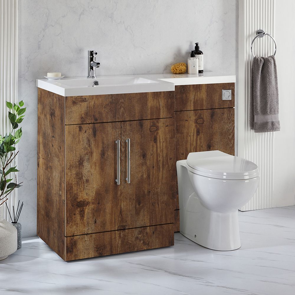 Milano Lurus - 1105mm Modern Vanity and WC Combination Unit with Select ...